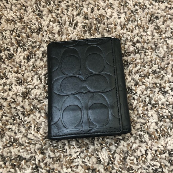 Coach | Accessories | Coach Signature Embossed Trifold Wallet | Poshmark